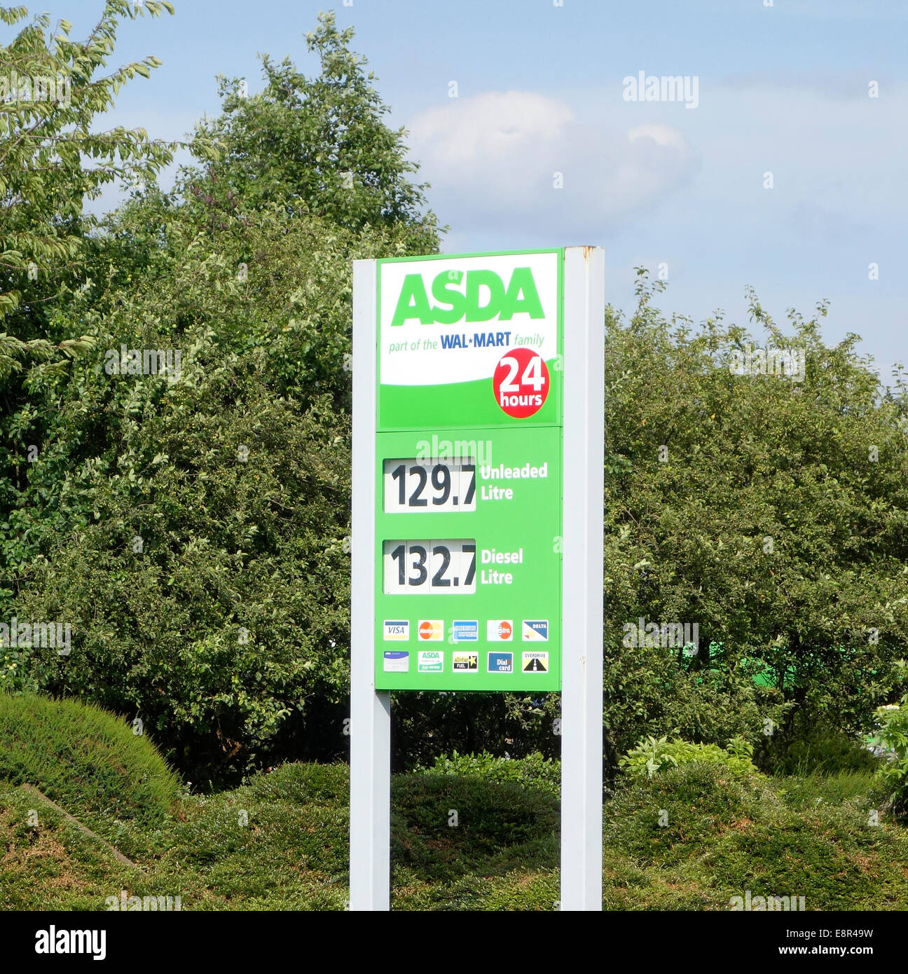 Asda Filling Station Sign, UK Stock Photo - Alamy
