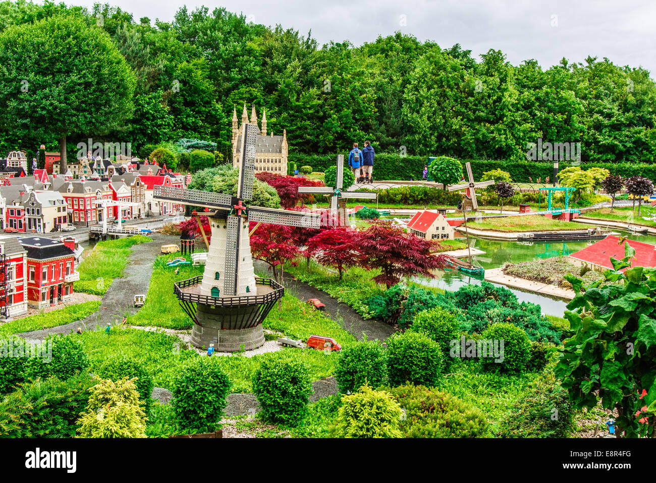 Dutch windmill at Legoland Theme Park, Windsor, Berkshire, United ...