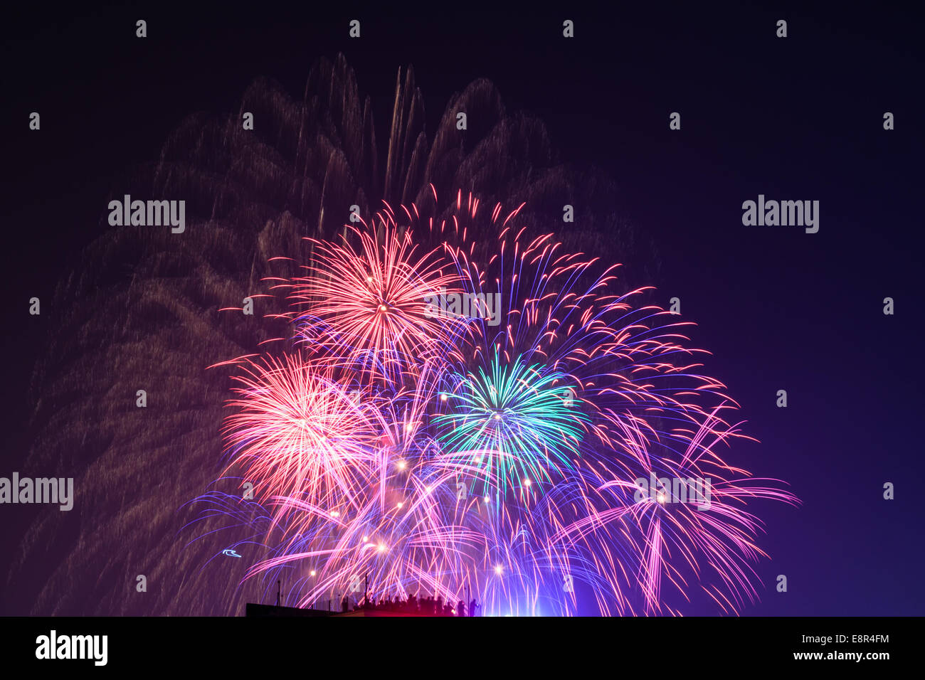 Fireworks at Hanoi, Vietnam Stock Photo - Alamy