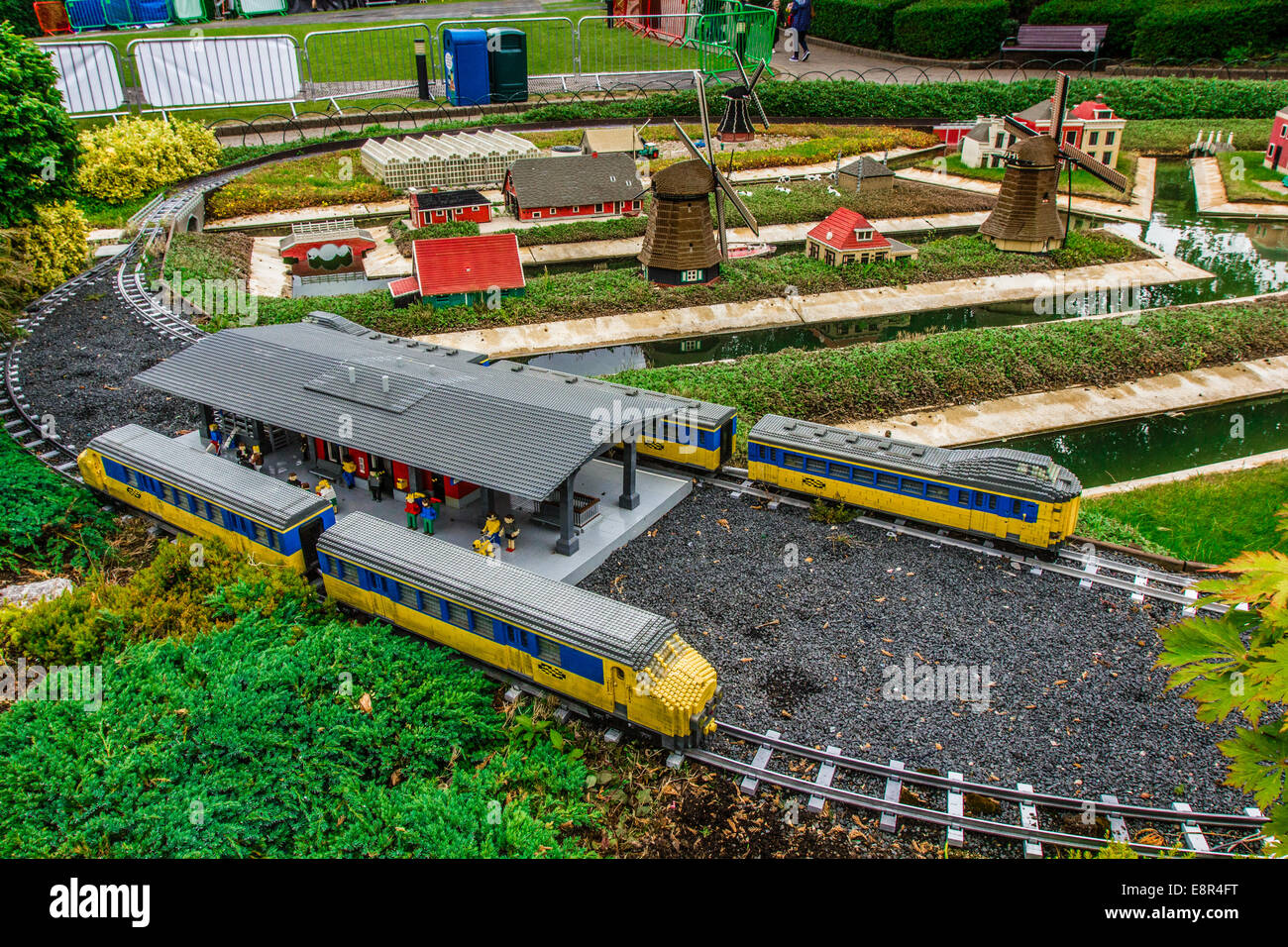 Dutch windmills at Legoland Theme Park, Windsor, Berkshire, United ...