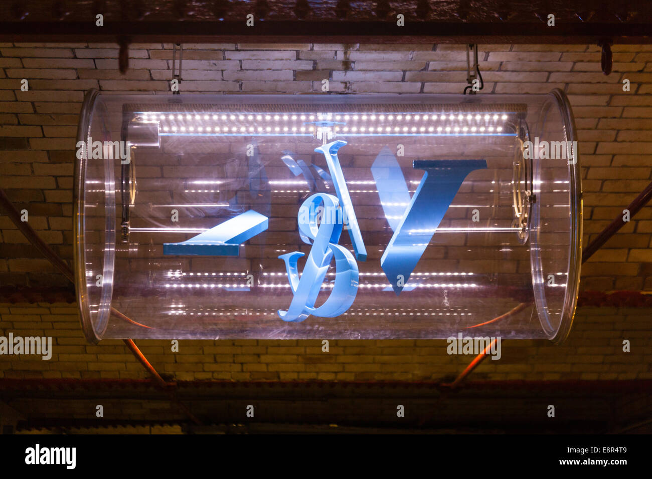 V&A Victoria and Albert museum sign, South Kensington passageway ...