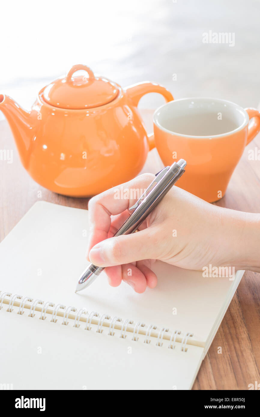 Hand writing on green read note paper, stock photo Stock Photo - Alamy