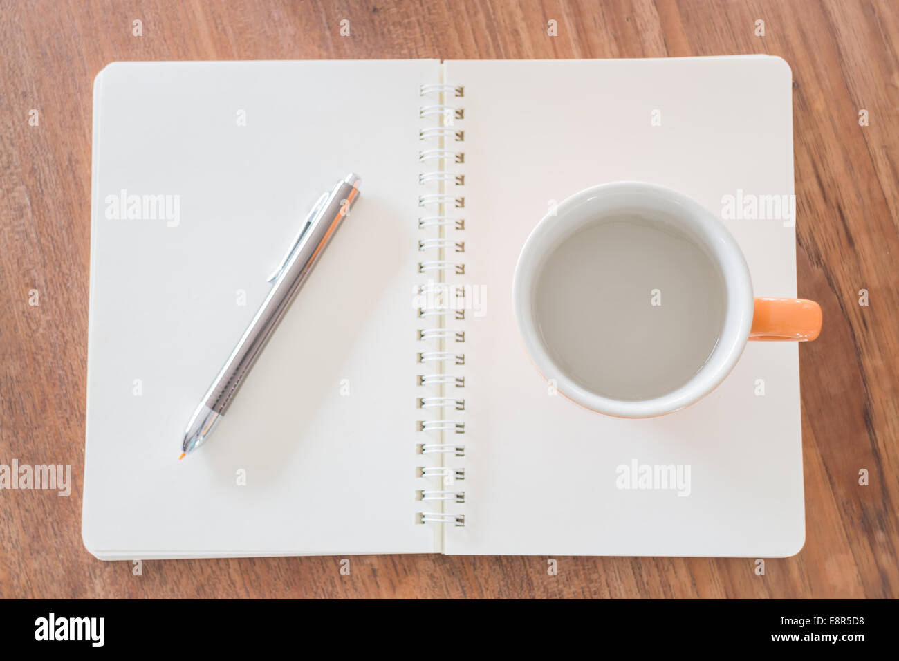 Simple wooden work table on top view, stock photo Stock Photo - Alamy