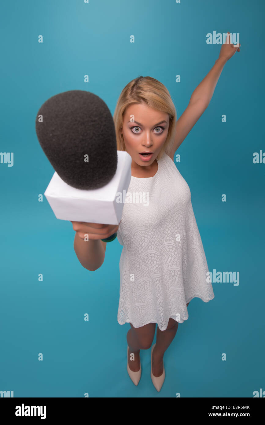 Presenter top view hi-res stock photography and images - Alamy