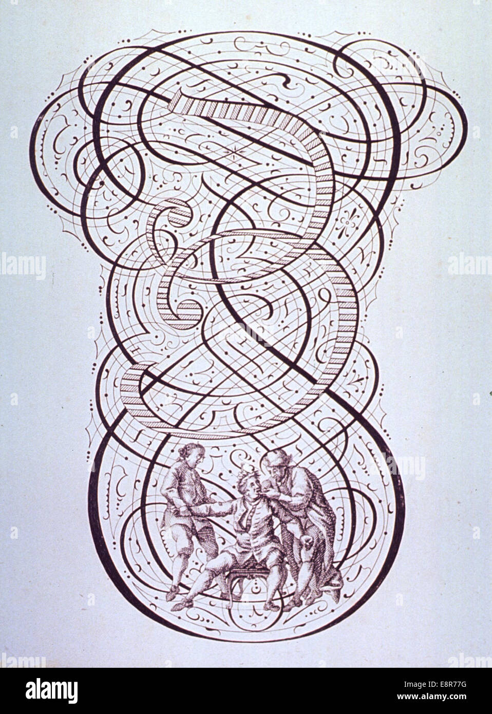 This image portrays a dental scene, possibly a historical medical ...