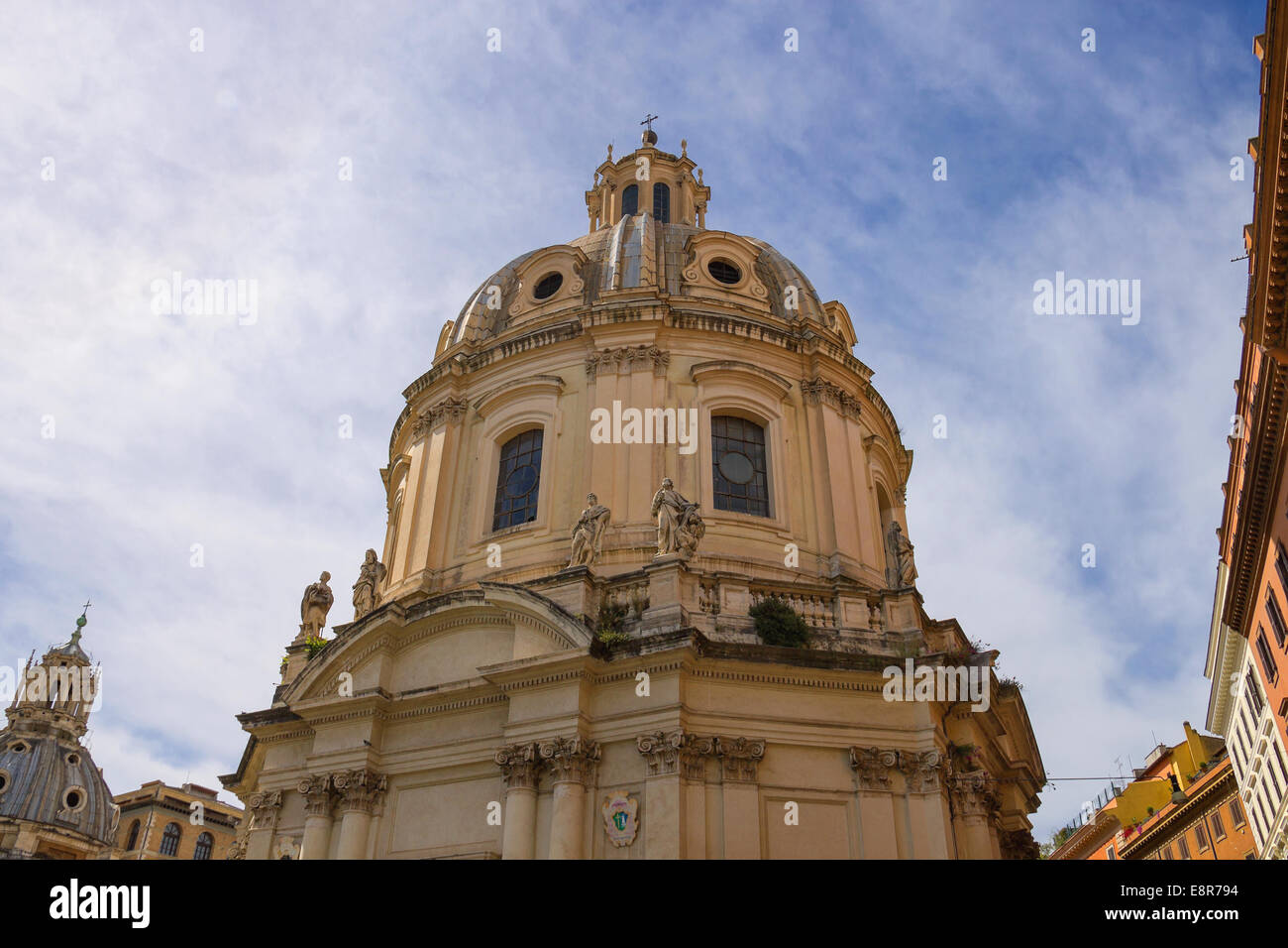 Dome of the church Holy Name of Mary in Rome, Italy Stock Photo - Alamy