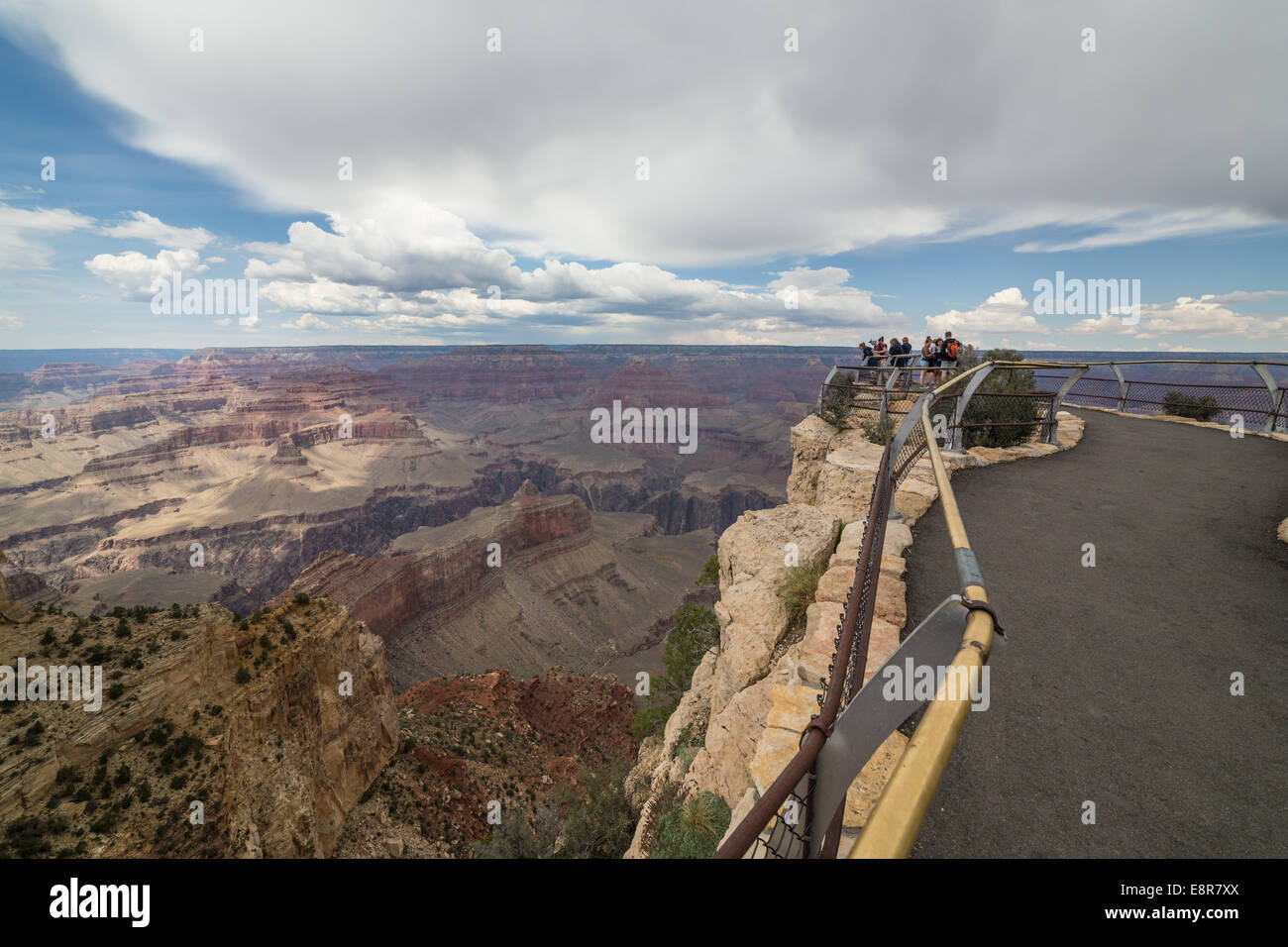 People viewing the Grand Canyon. Grand Canyon National Park, Arizona ...