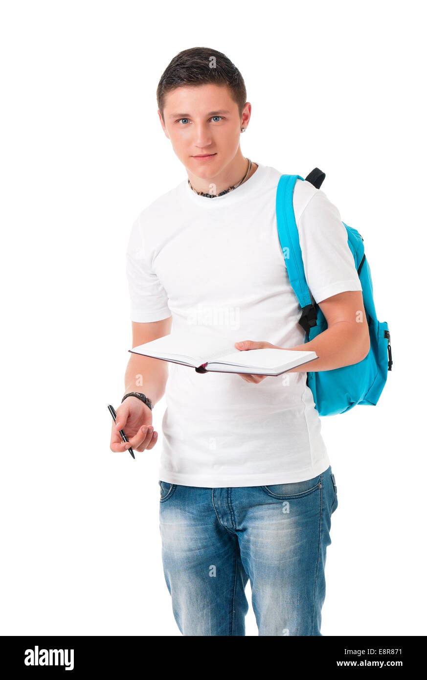 Teen boy student standing hi-res stock photography and images - Alamy