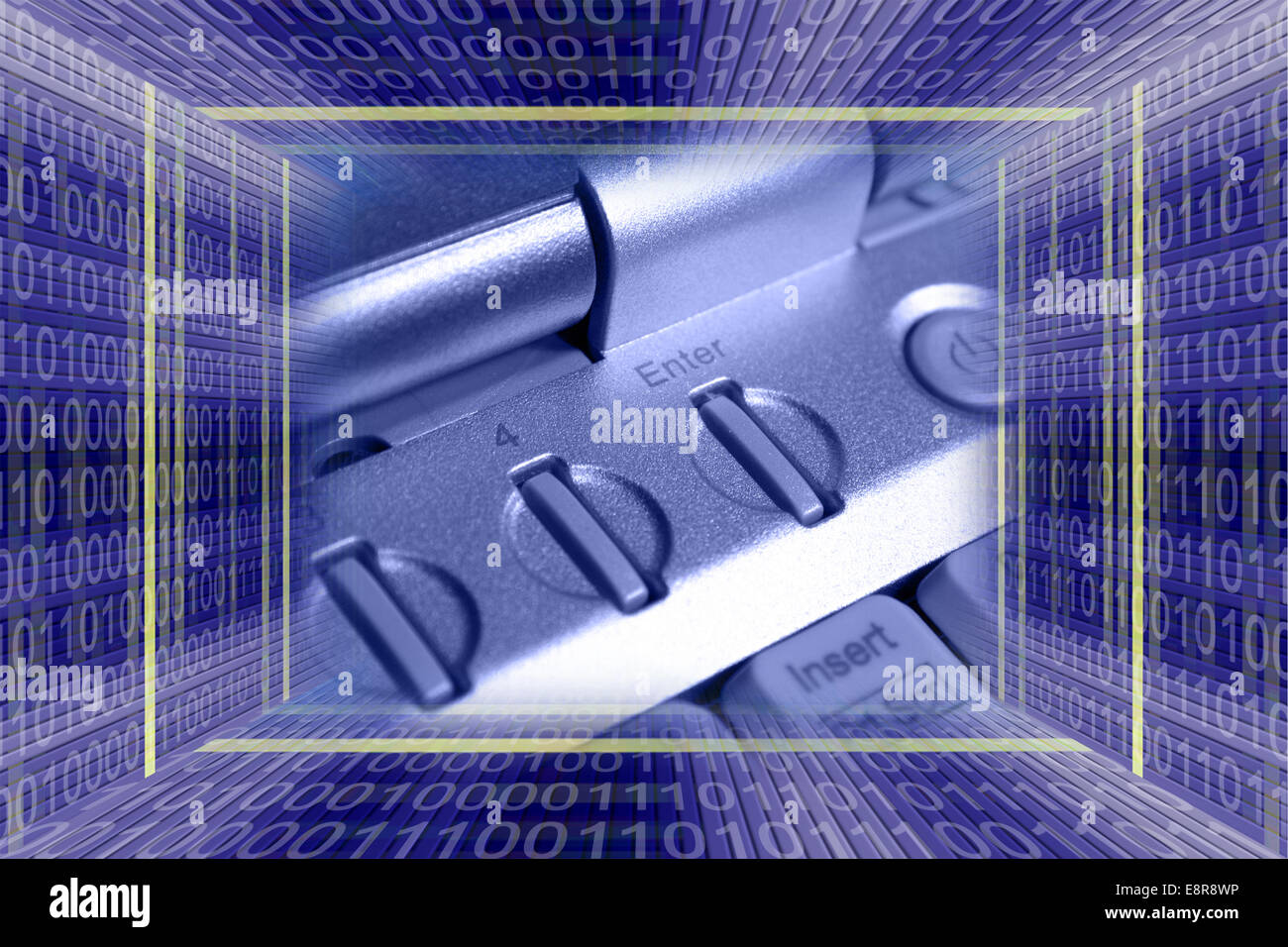 Technological and futuristic conceptual illustration: digital age ...