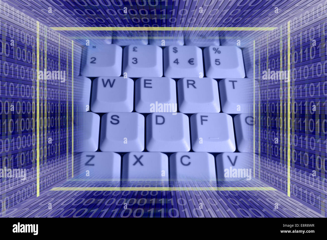 Technological and futuristic conceptual illustration: digital age ...