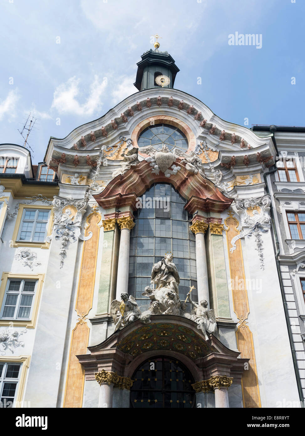 Church Asamkirche in Munich, outside view, formally known as Sankt ...