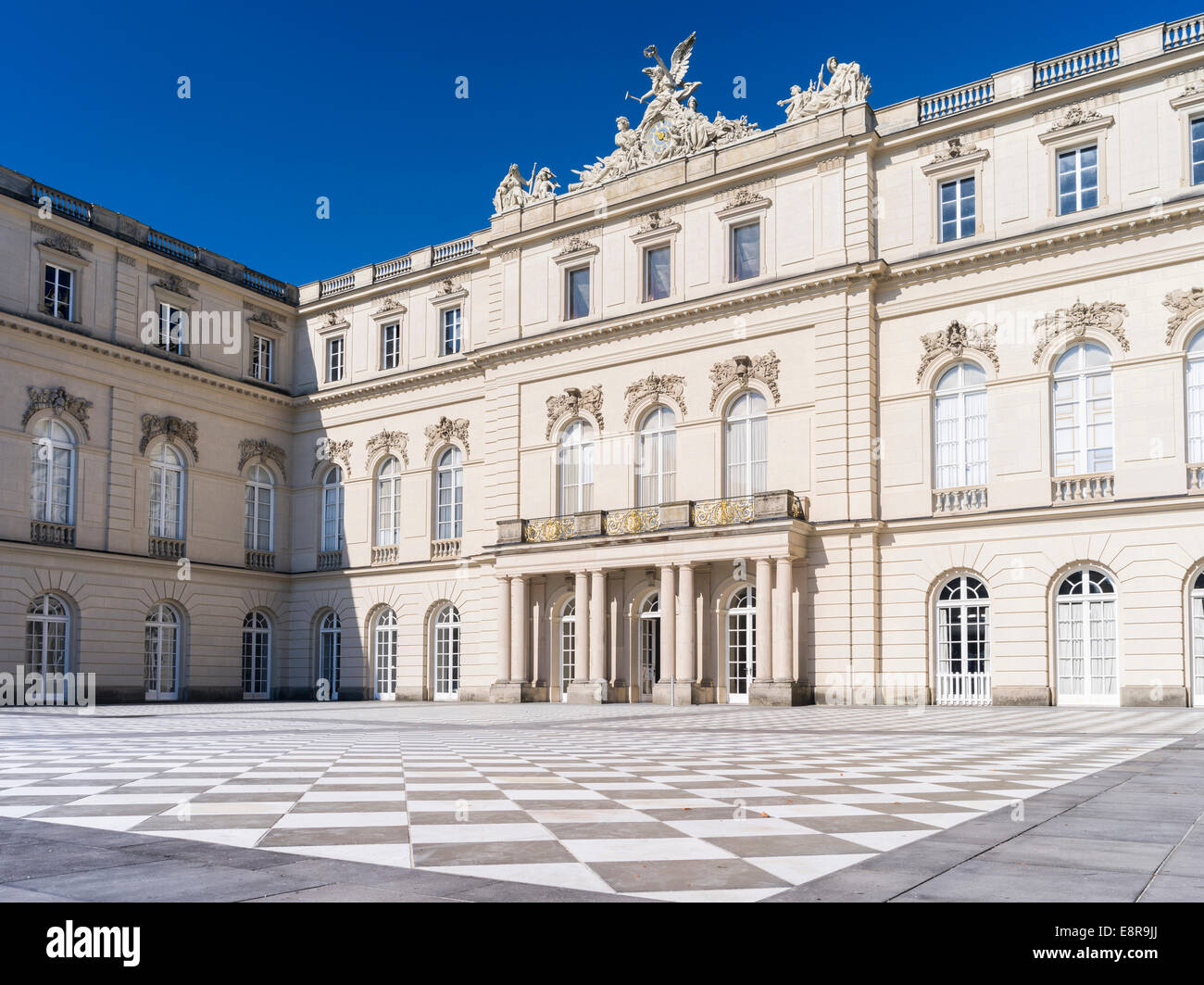 Herrenchiemsee Palace, located on an island in lake Chiemsee, Bavaria ...