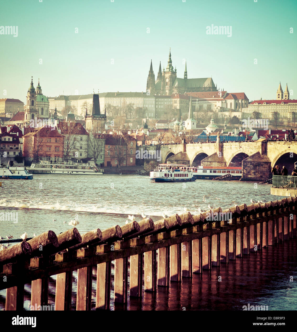 View of Prague Castle and Charles Bridge Stock Photo - Alamy
