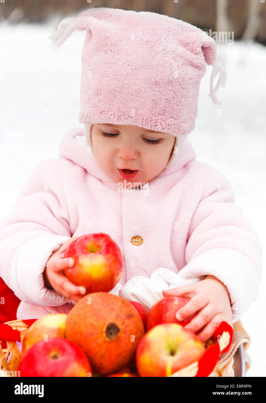 Happy winter baby hi-res stock photography and images - Alamy