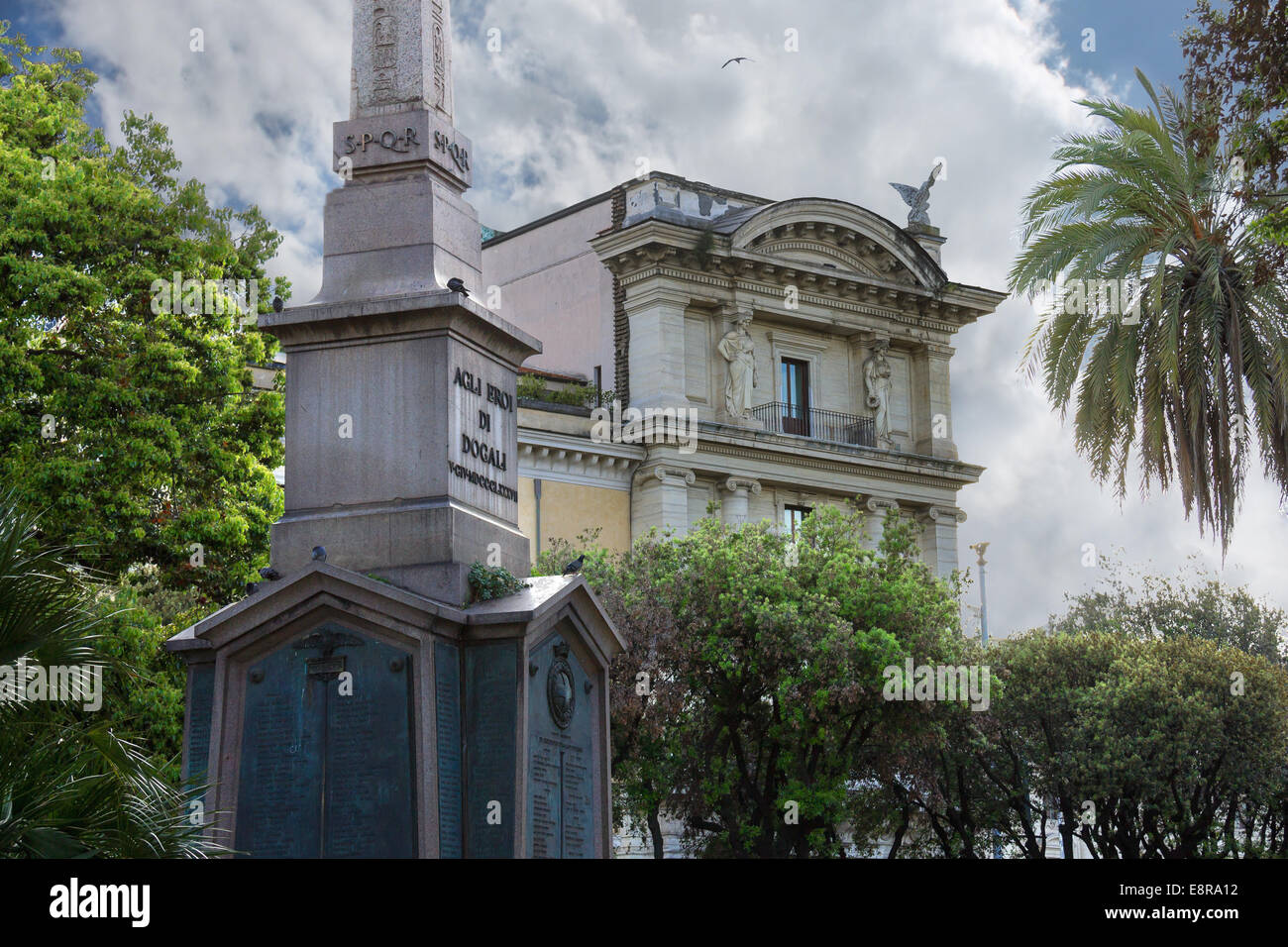 Obelisk Dogali ( Obelisco di Dogali ) in park on street Via delle Terme ...