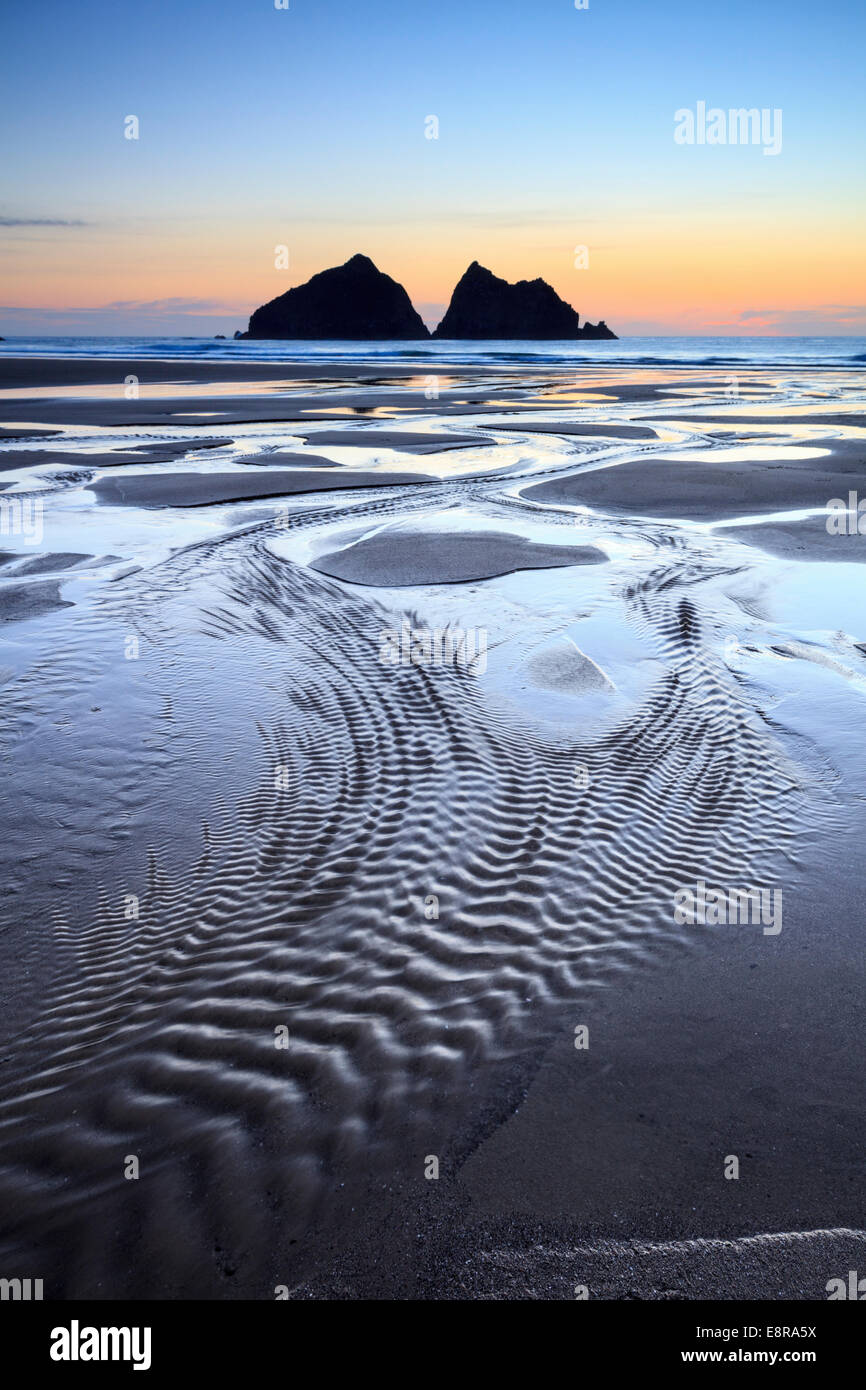 Cornwall beach sunset hi-res stock photography and images - Alamy