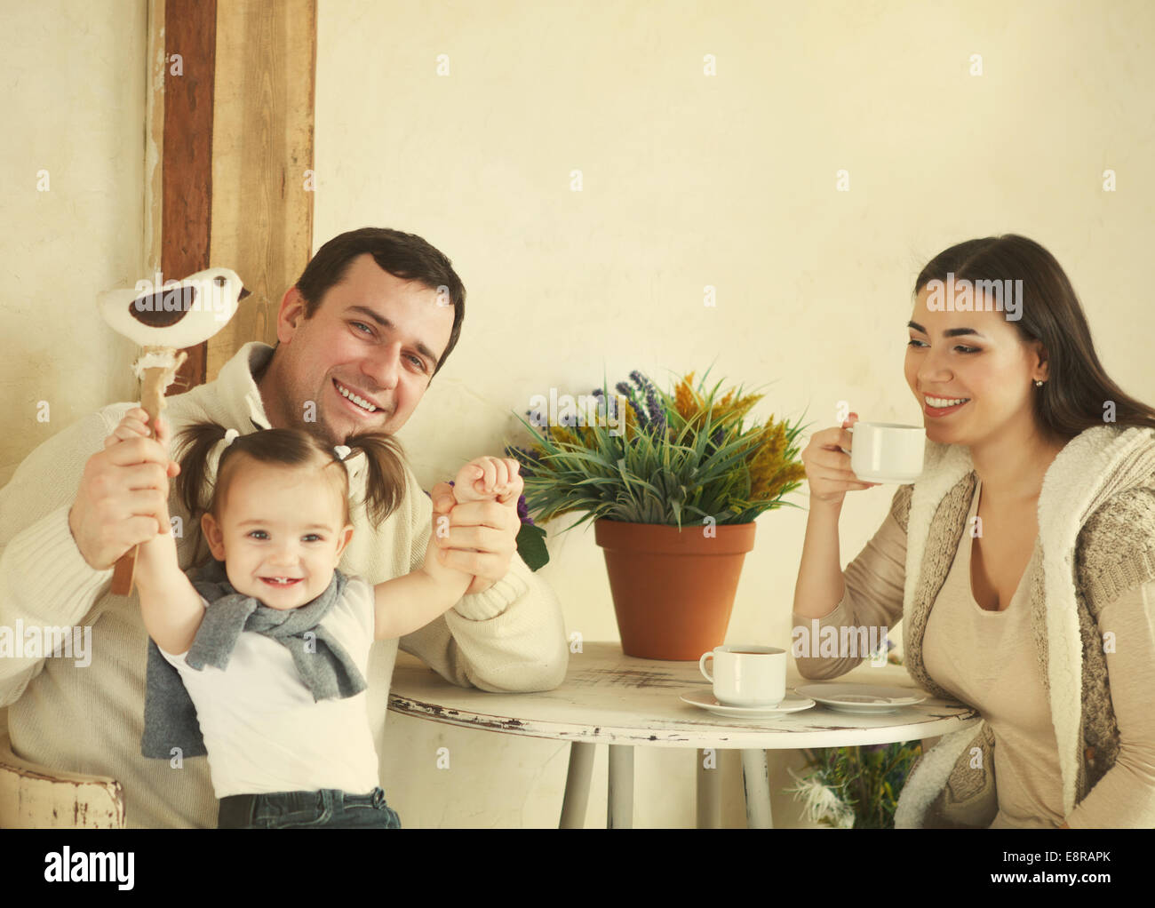 Old couple drinking tea daughter hi-res stock photography and images ...