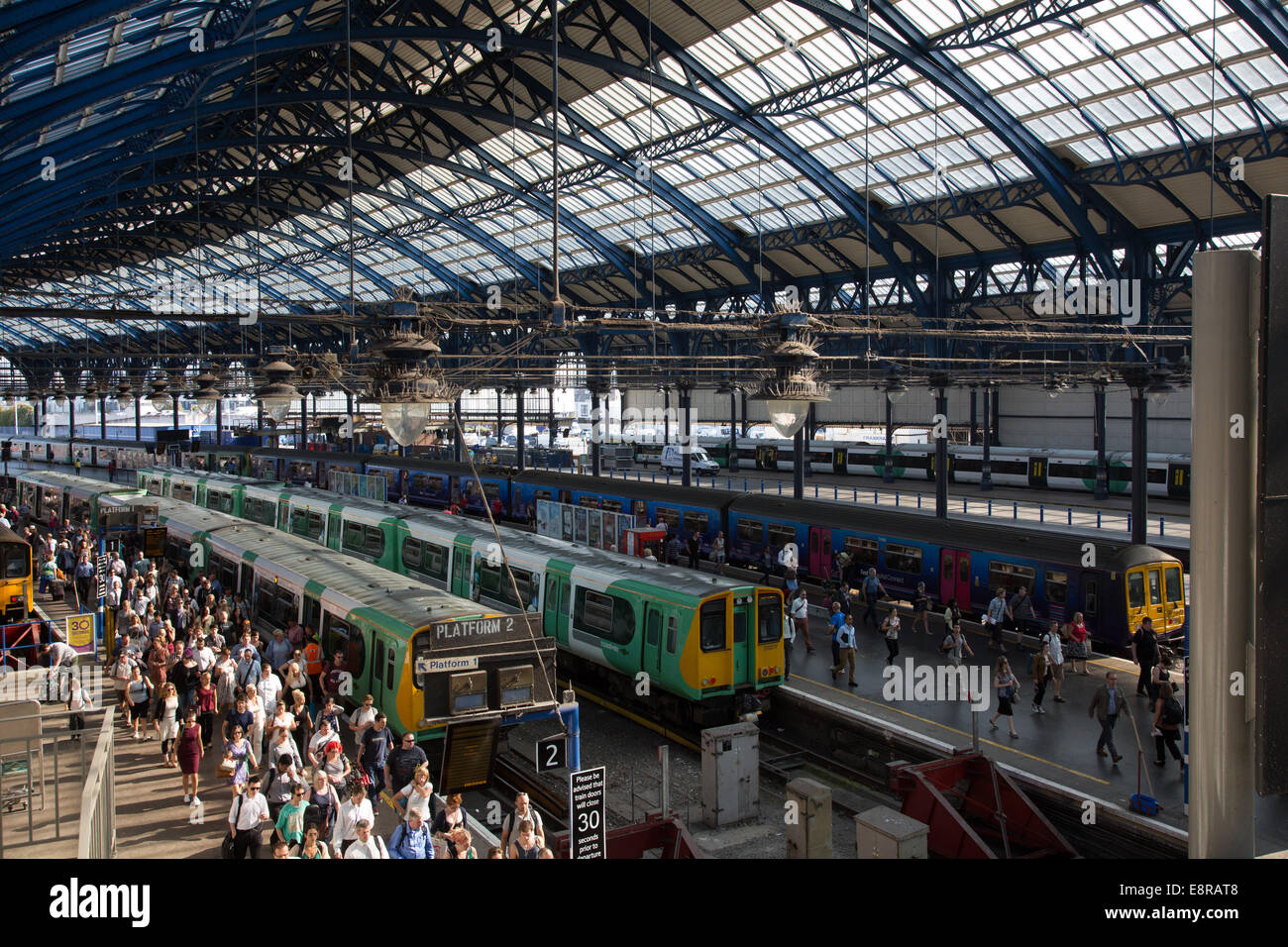 Brighton Train Station at morning rush hour Stock Photo - Alamy