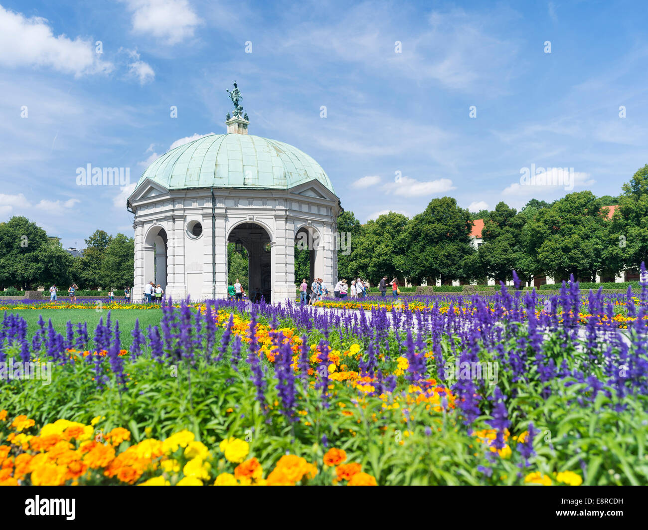 The Gardens Hofgarten in the old center of Munich, Bavaria, Germany ...