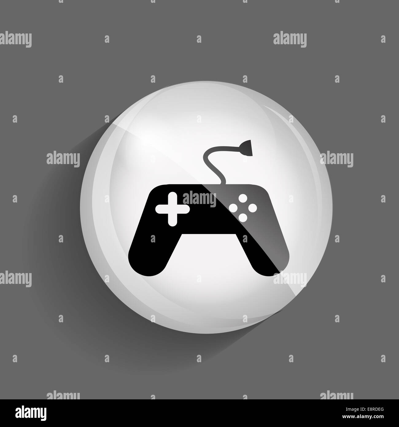 Game and Fun Glossy Icon Vector Illustration Stock Photo - Alamy
