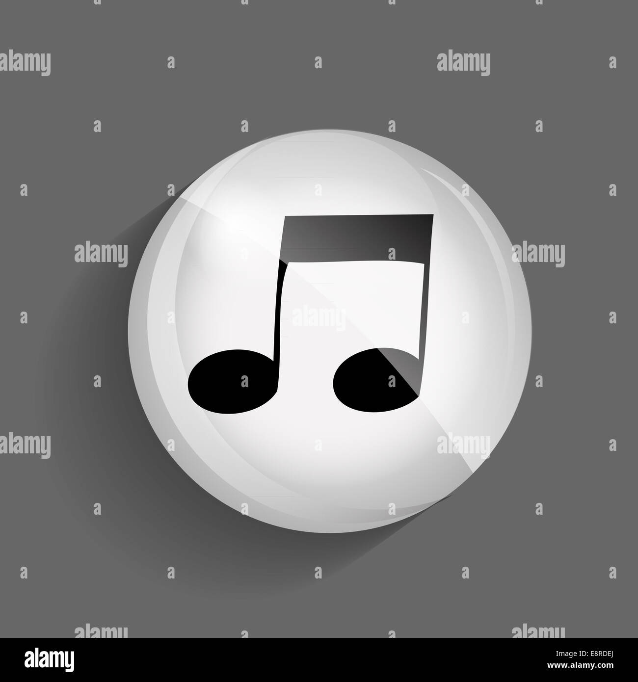 Music Glossy Icon Vector Illustration Stock Photo - Alamy
