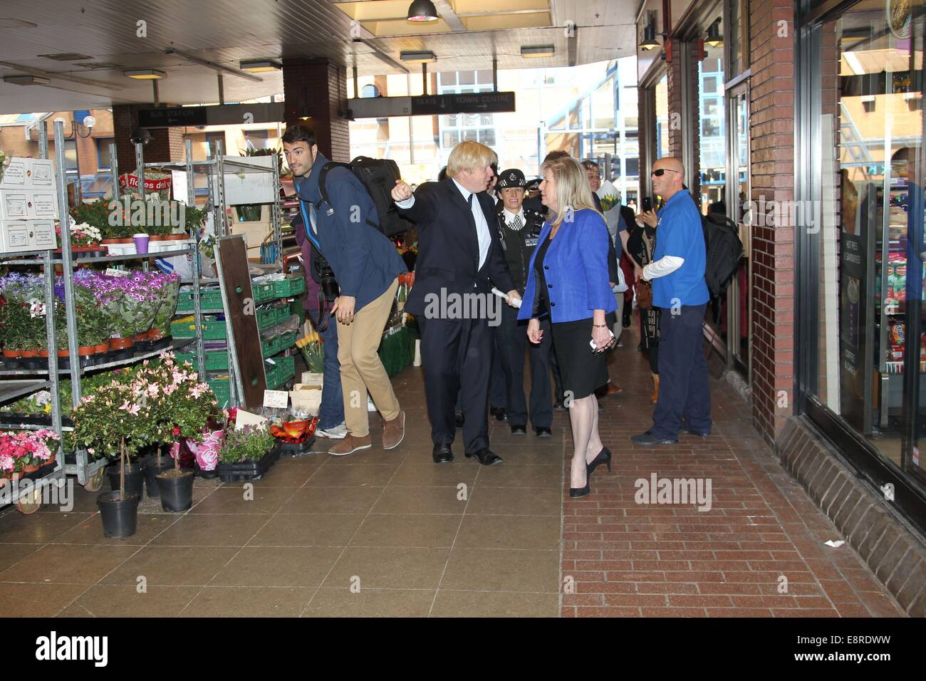 Boris Johnson leaving his promotion of traceable fluids in Harrow to ...