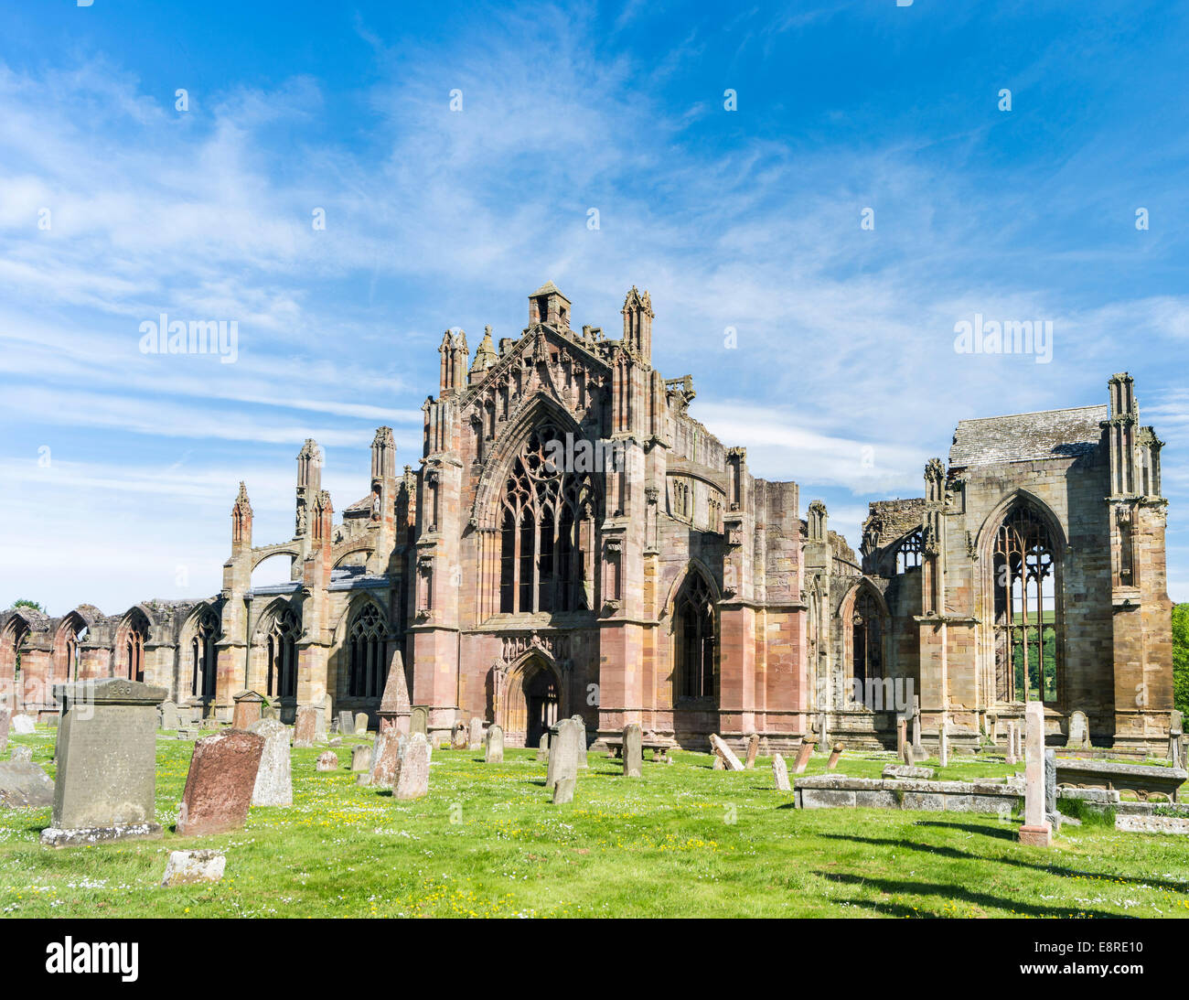 Melrose Abbey in the Scottish Borders. (Large format sizes available ...