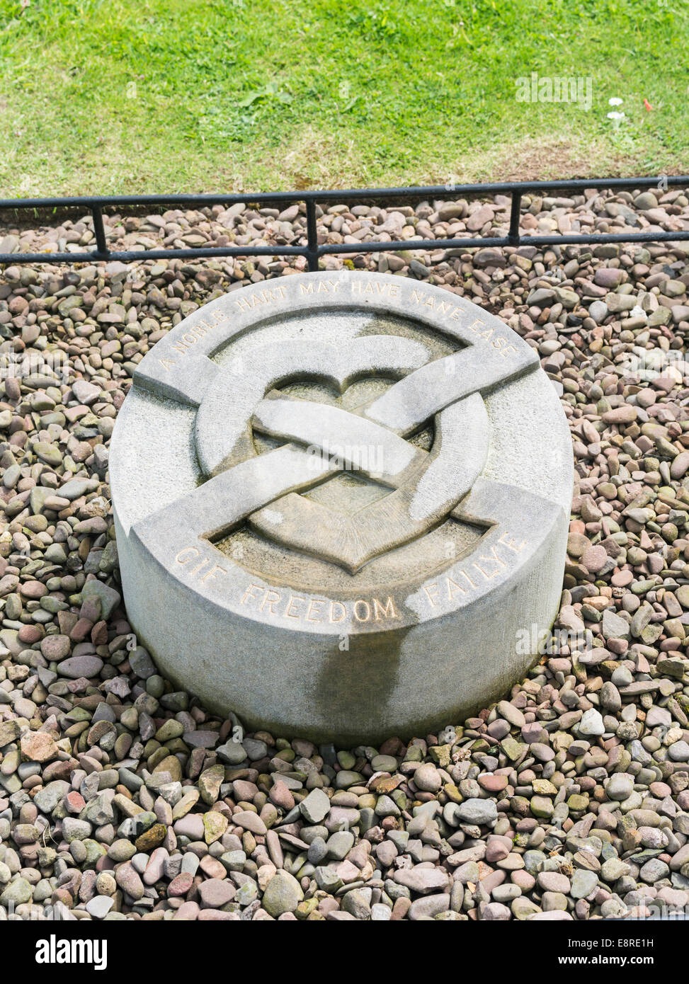 Melrose Abbe, Scottish Borders. Grave marker for a buried heart, legend ...
