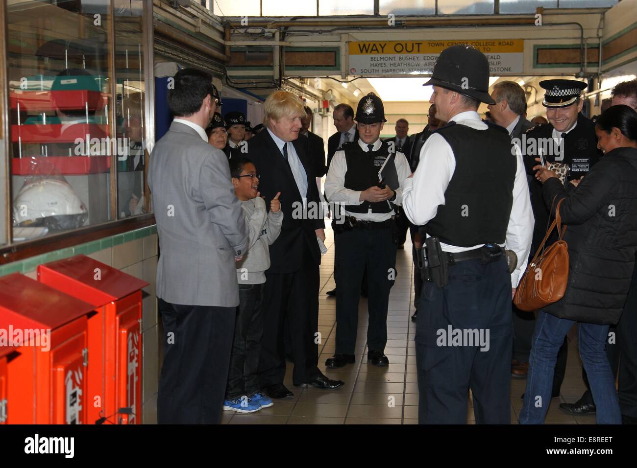 Boris Johnson leaving his promotion of traceable fluids in Harrow to ...