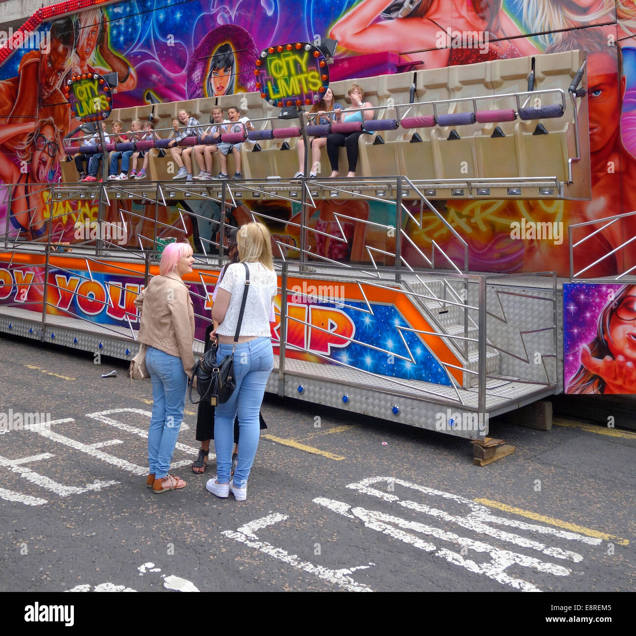 Fairground Amusement Ride ( Pendulum Type ) at Stourbridge Carnival ...