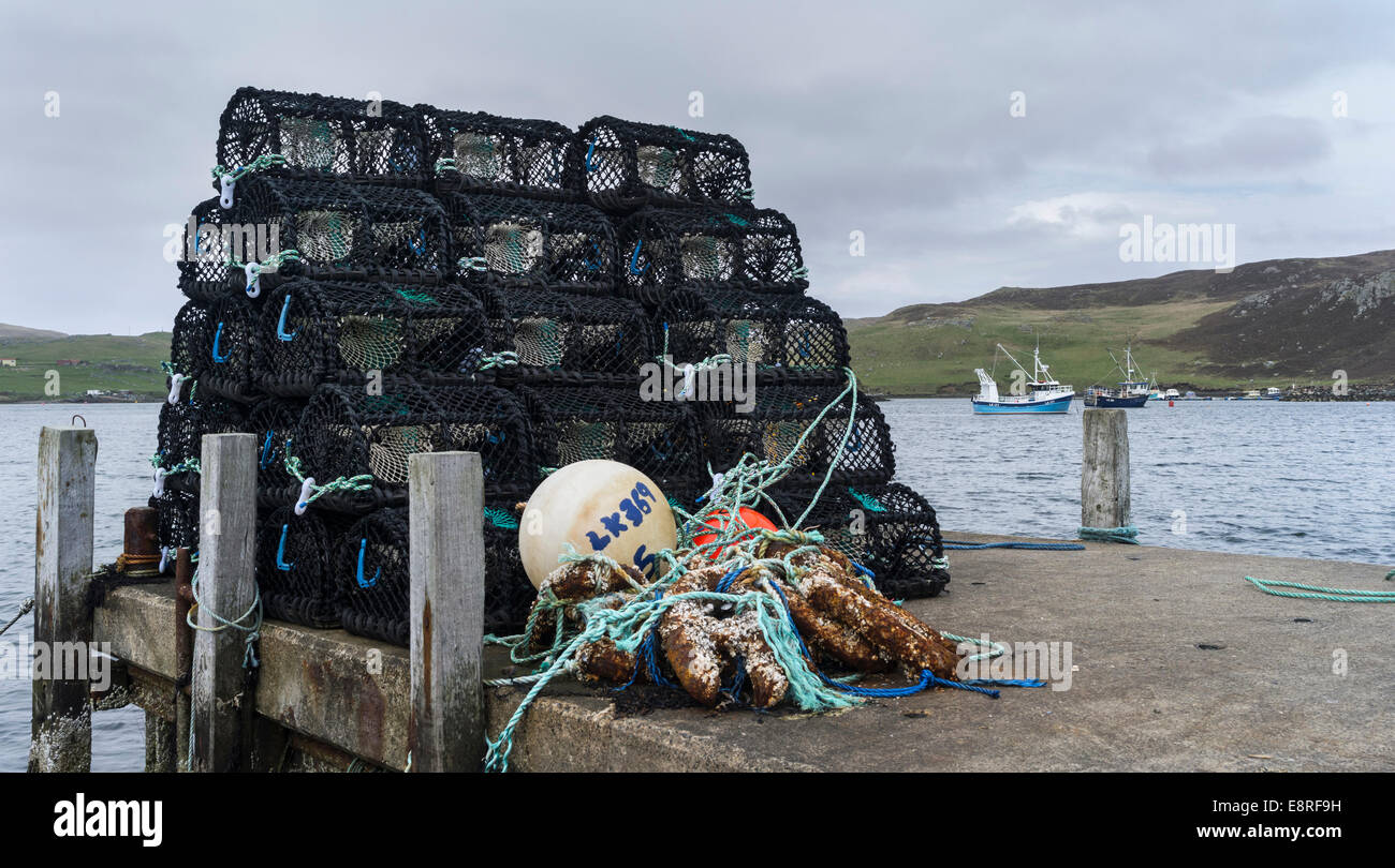 Muckle Roe, a small island of the Shetland Islands, view over the Roe ...