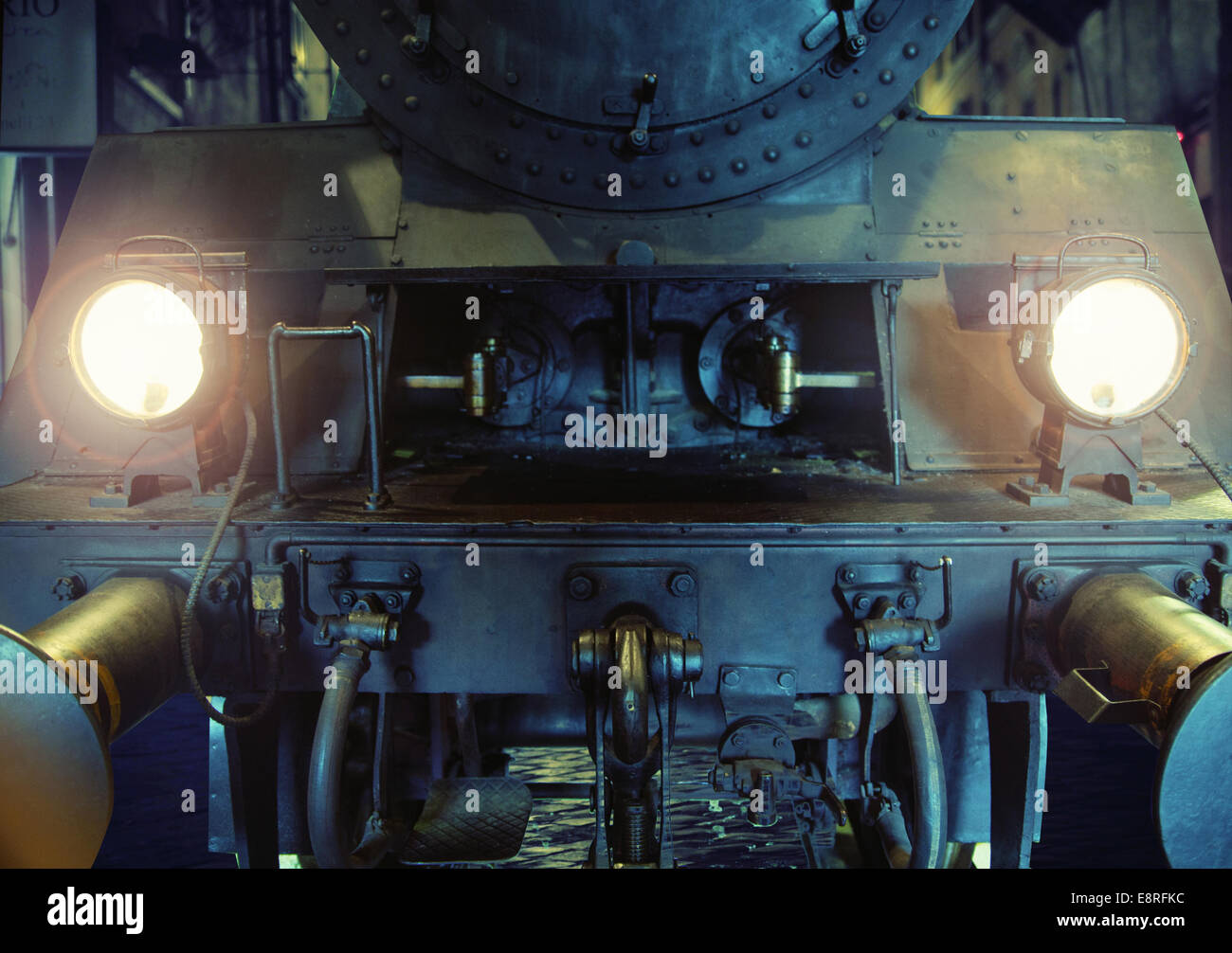 Old iron machine in the garage Stock Photo - Alamy