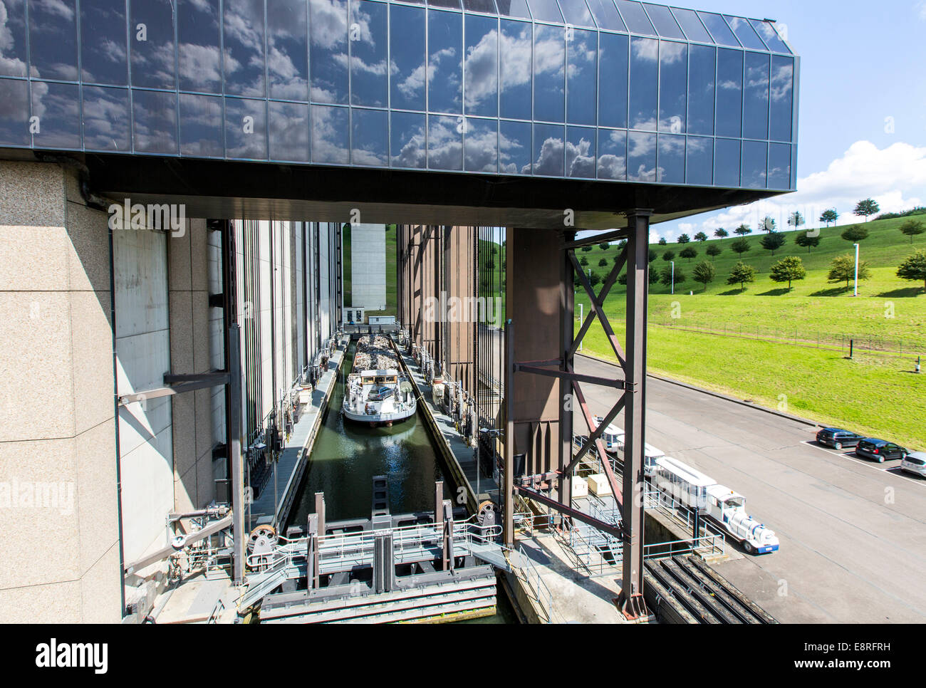 The ship lift of Strepy-Thieu, on the Canal du Centre, a UNESCO World ...