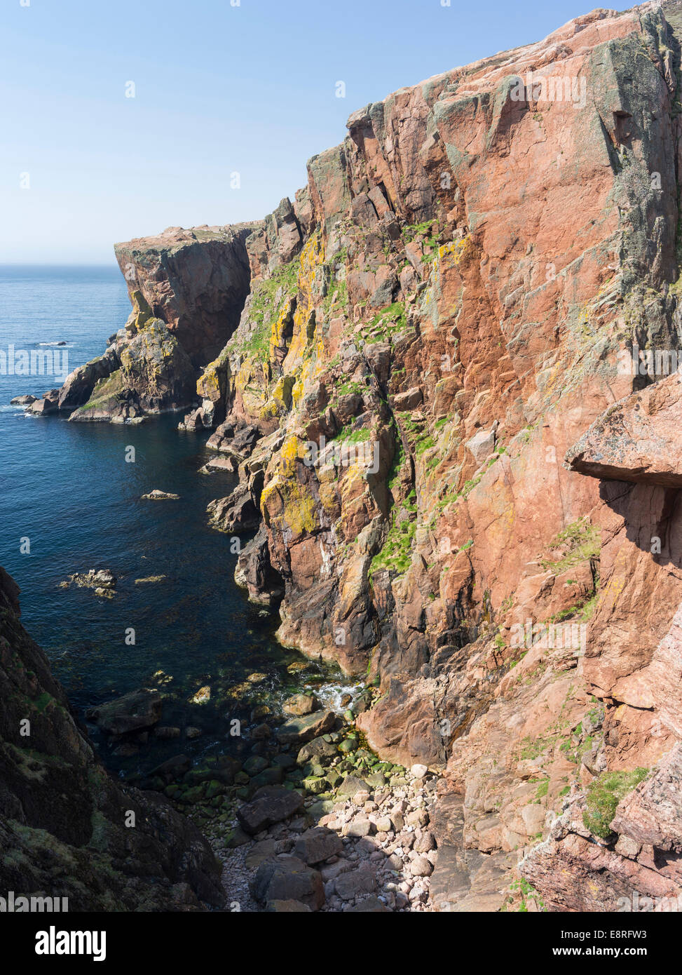 Muckle Roe (big red isle) is famous for the red, pristine granite ...