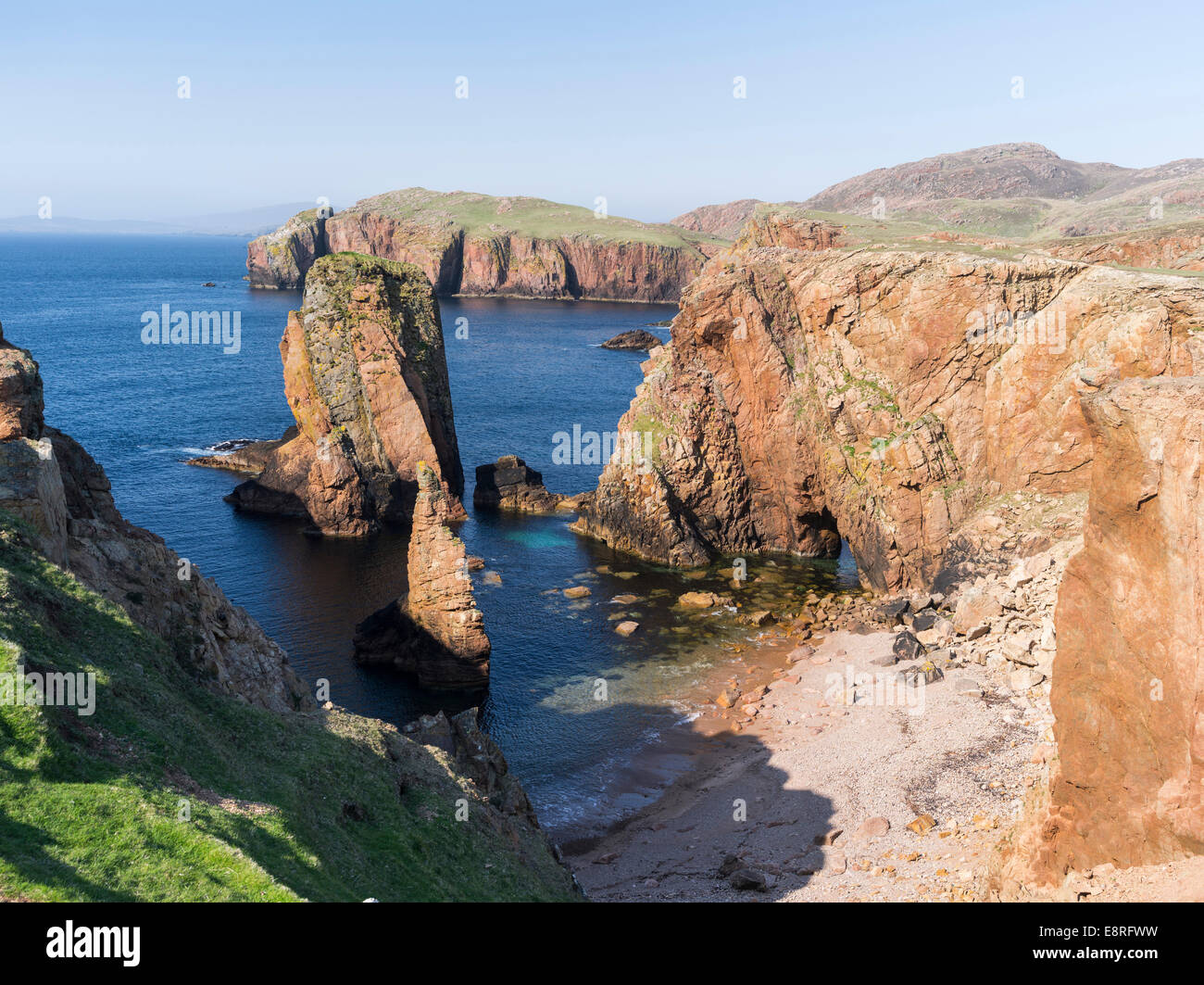 Muckle Roe (big red isle) is famous for the red, pristine granite ...