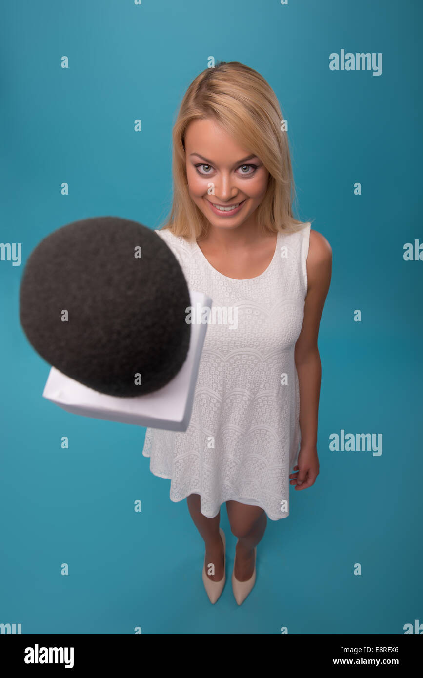 Presenter top view hi-res stock photography and images - Alamy