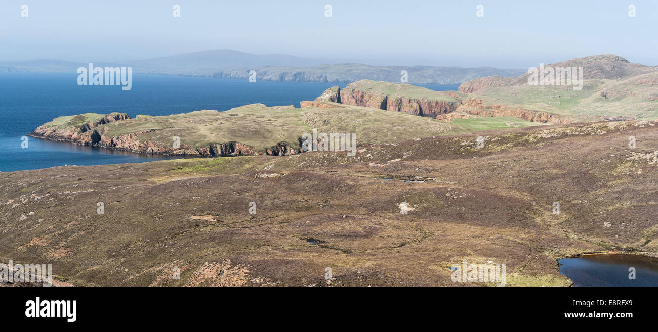 Muckle Roe, view towards Northmavine and Ronas Hill, Shetland islands ...