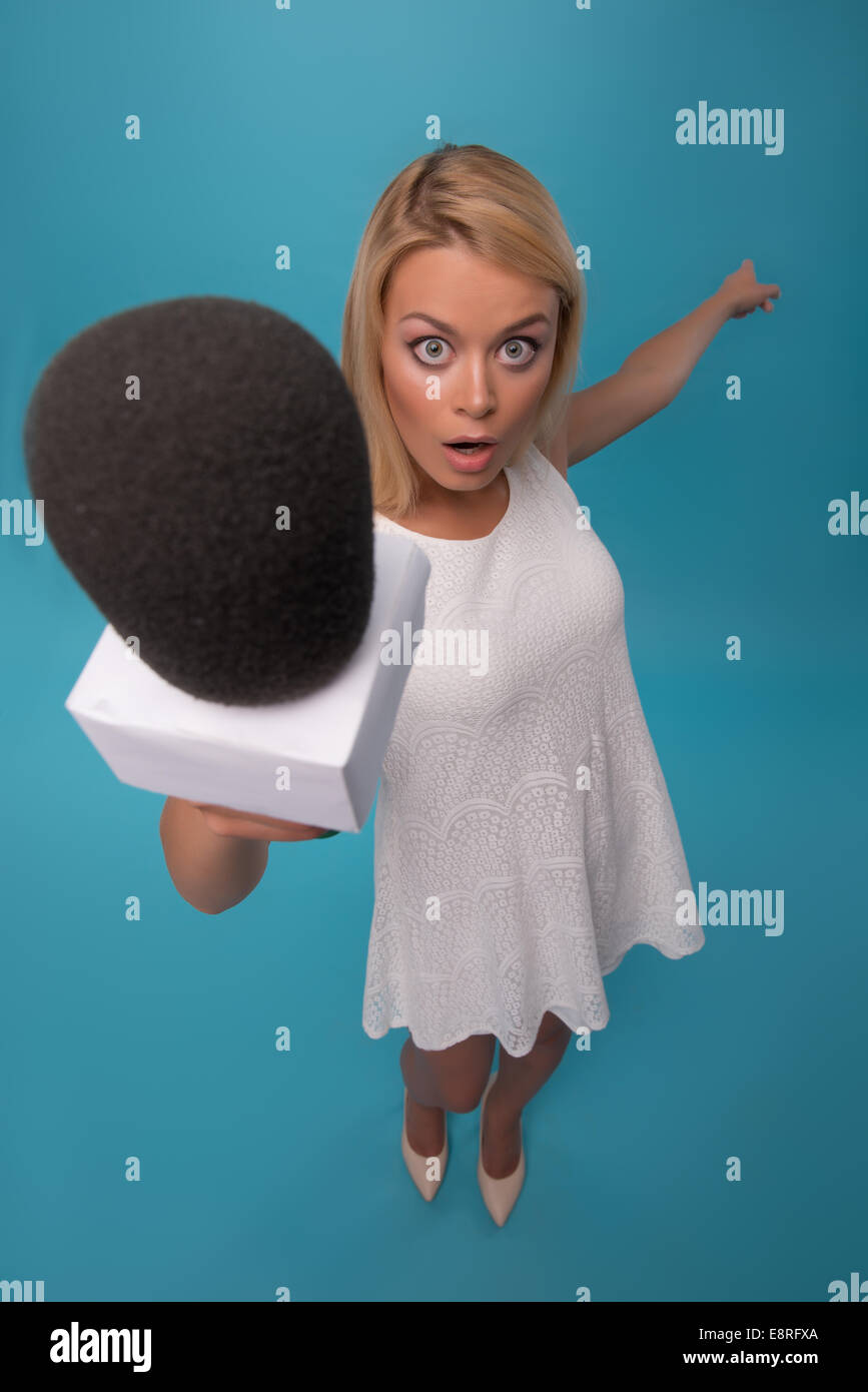 Presenter top view hi-res stock photography and images - Alamy