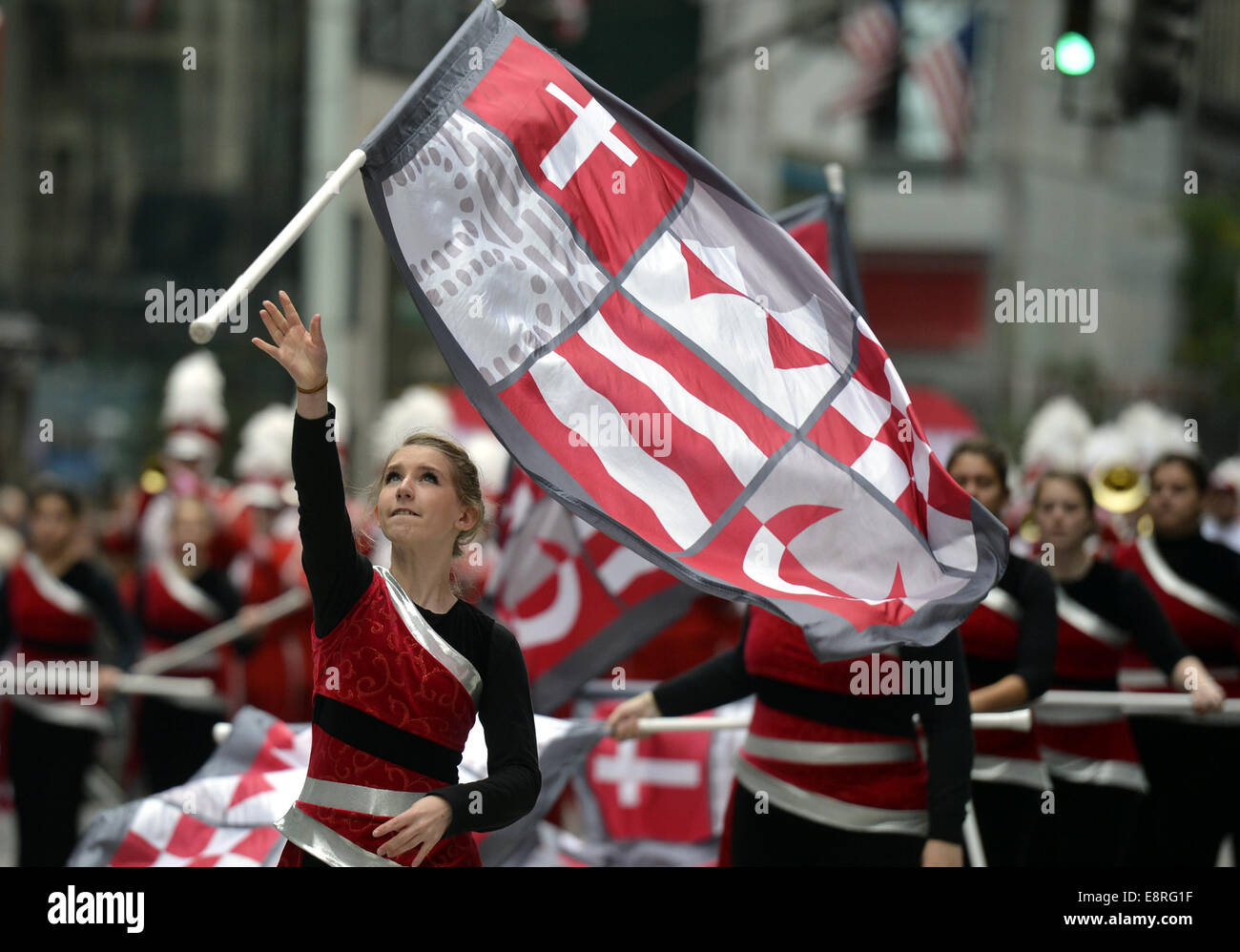 New York, USA. 13th Oct, 2014. People attend the 70th Columbus Day ...