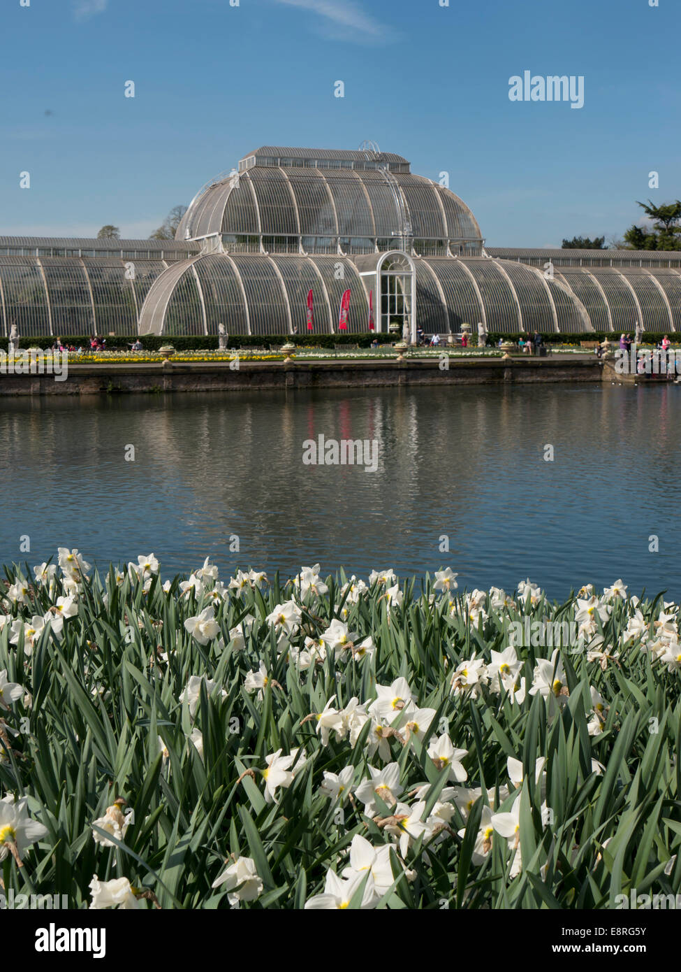 Europe, UK, England, London, Kew Gardens Palm House in spring Stock ...