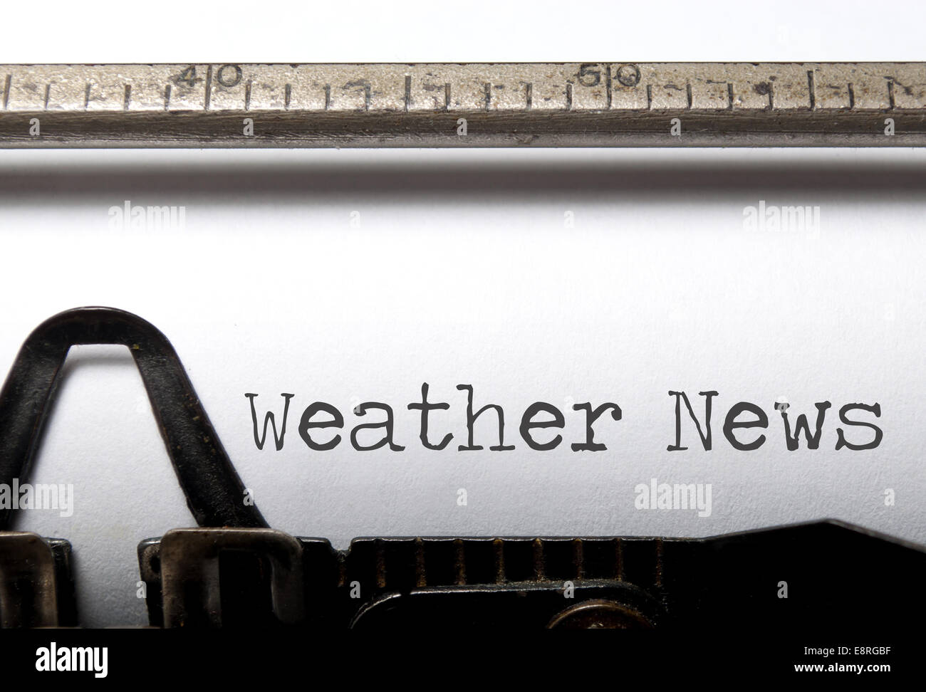 Weather news story heading Stock Photo - Alamy