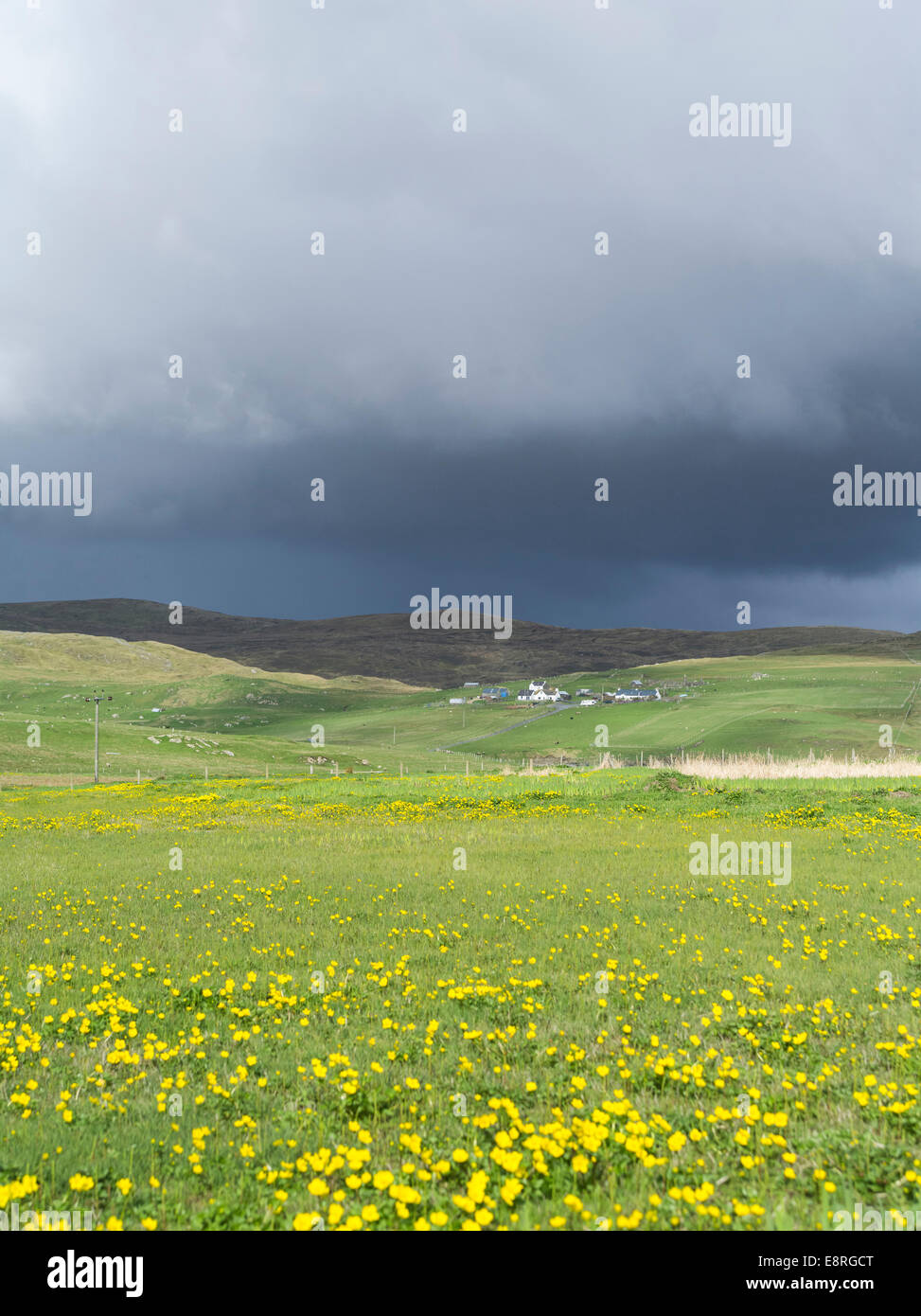 Landscape in North Roe, storm over Isbister in Northmavine. (Large ...