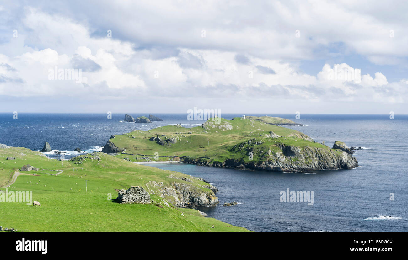 Landscape in North Roe, the old haaf fishing station at Fethaland ...