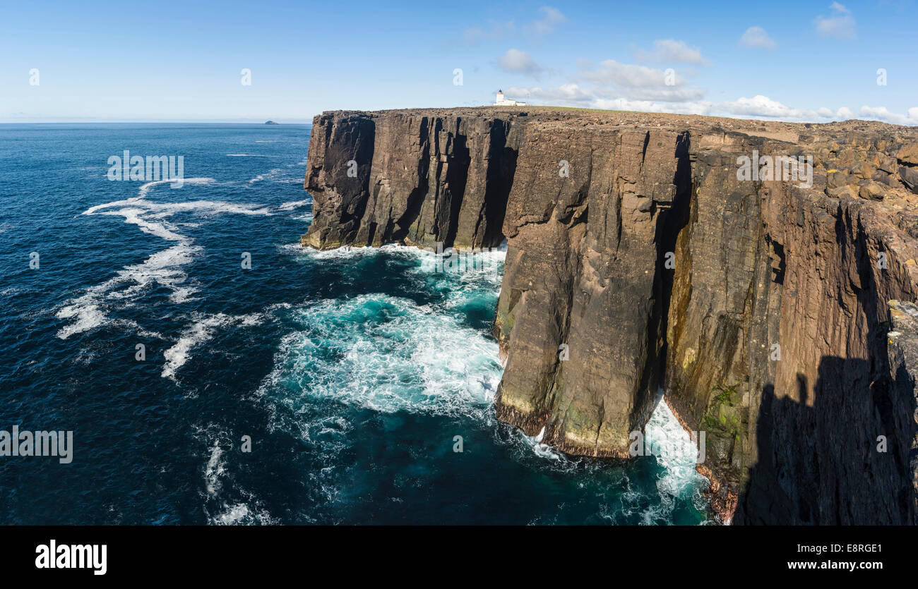 Eshaness peninsula, shows a cross section of a 395 mil. year old ...