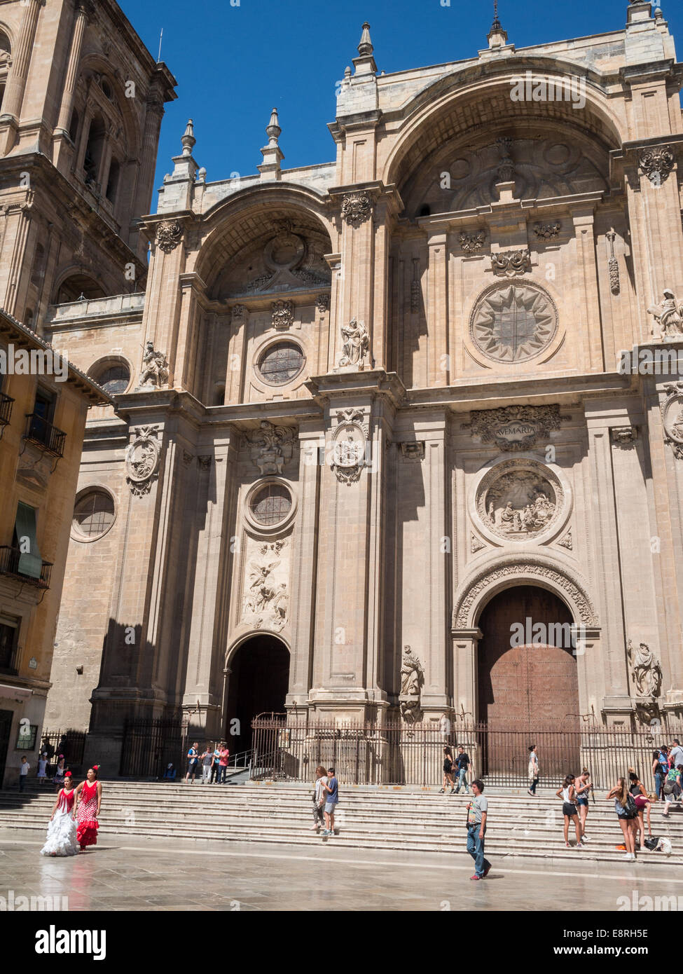 Granada Cathedral facade Stock Photo - Alamy