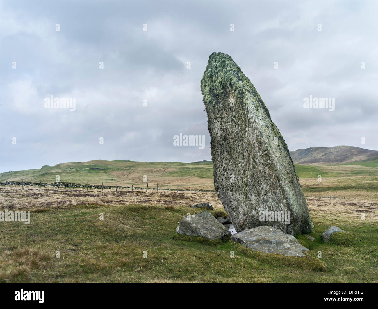 Unst island, a Standing Stone called Bordastubble, Shetland islands ...