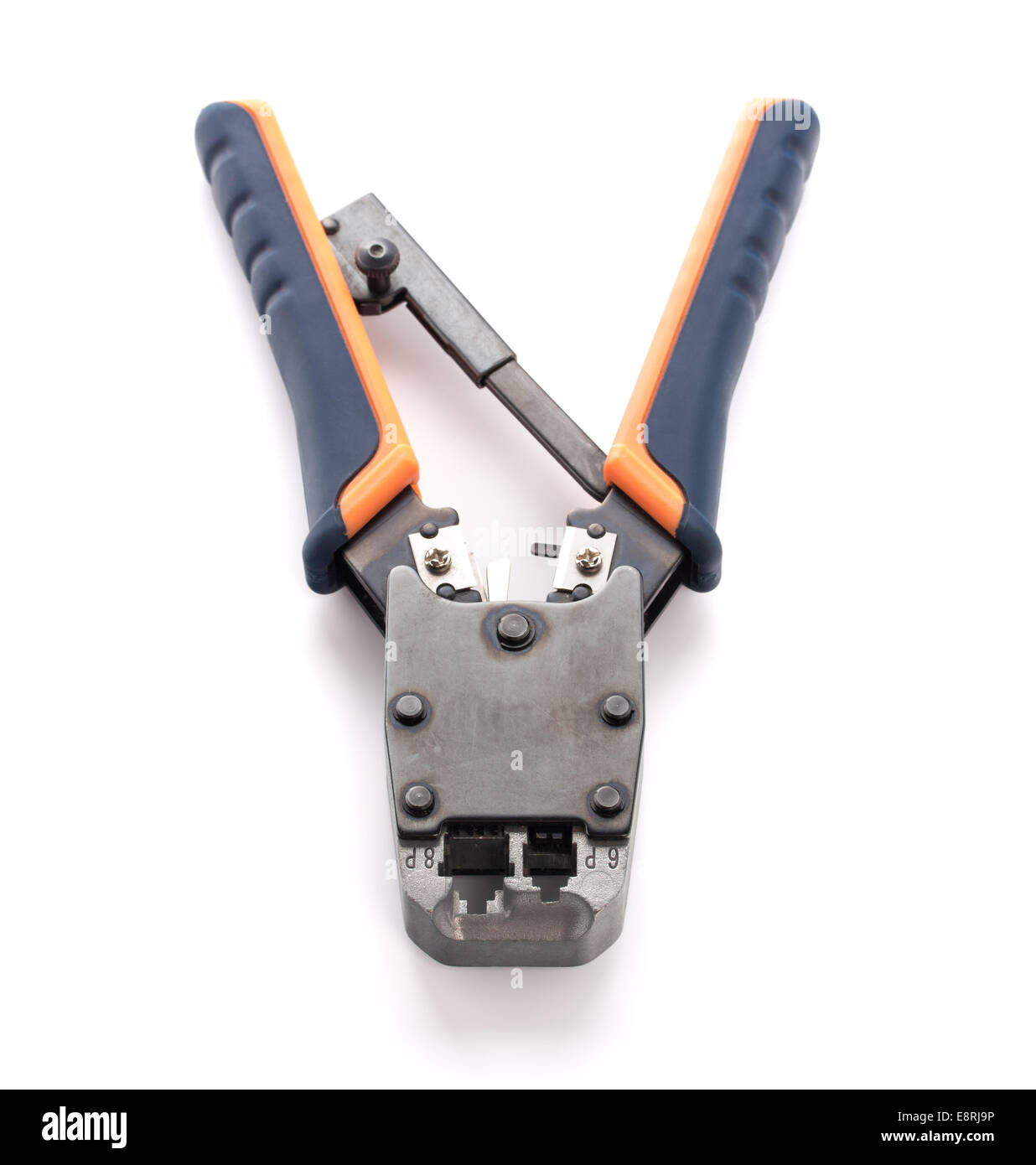 Crimping tool for twisted pair on a white background, isolated Stock ...