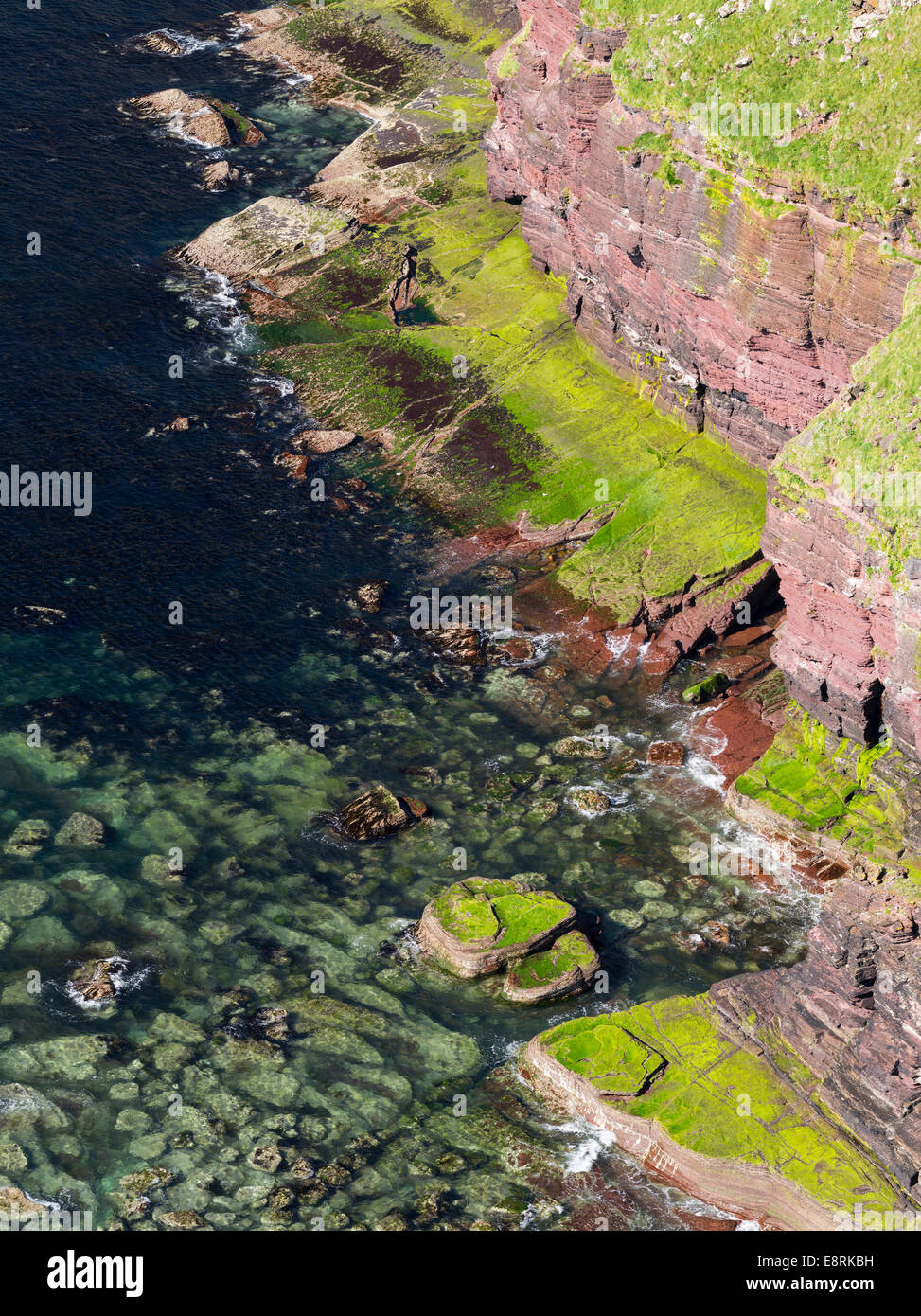 The cliffs of Hoy island near the Old Man of Hoy, Orkney islands ...