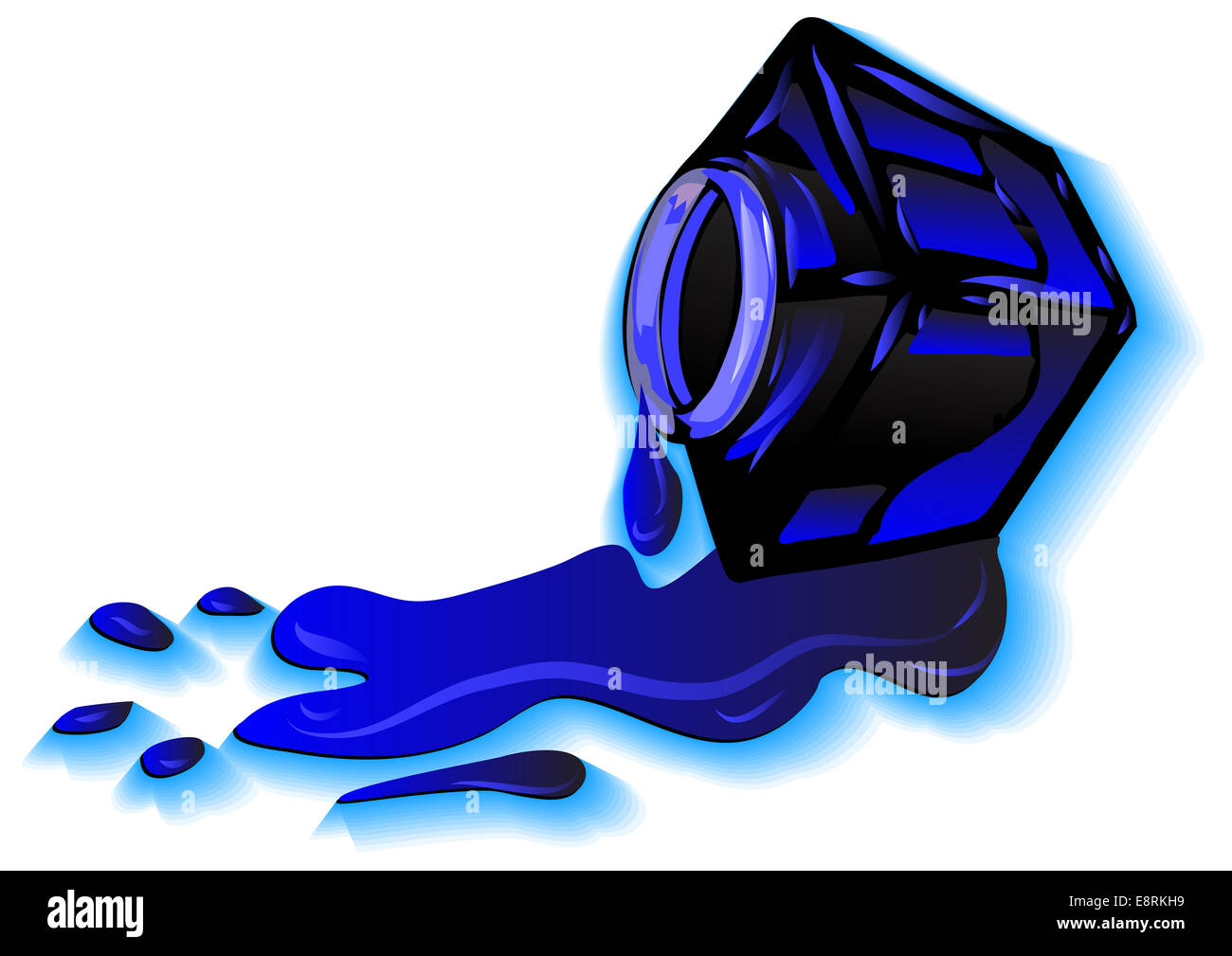 ink stain and inkwell Stock Photo - Alamy