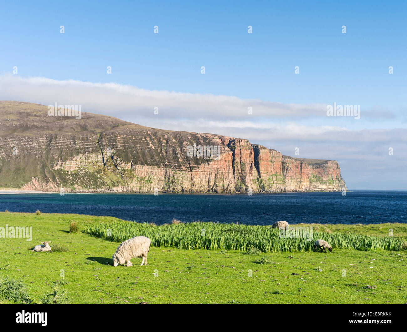 Rackwick Bay with settlement, island of Hoy, Orkney islands, Scotland ...
